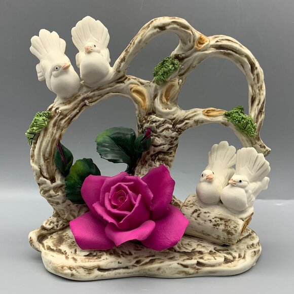 Capodimonte | Art | Made In Italy Capodimonte Porcelain Doves On Arched ...